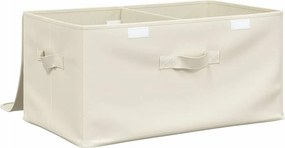 Úložné boxy 2 ks textil 50 x 30 x 25 cm krémové 332917