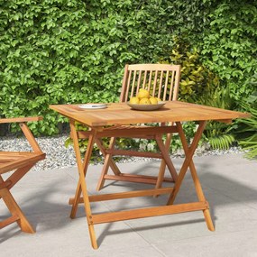 Skládací zahradní stůl 90 x 90 x 75 cm masivní akáciové dřevo - Default Title