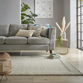 Flair Rugs, Kusový koberec Bobble Wool Ivory, 120x170, bílá, ložnice