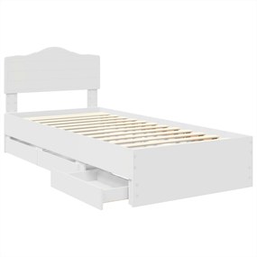 Rám postele se zásuvkou Bílá 90 x 200 cm Inženýrské dřevo 3413040