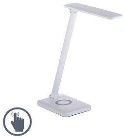 Designová stolní lampa bílá včetně LED s dotykovým stmívačem - Tina