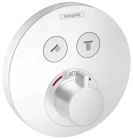 Hansgrohe ShowerSelect S - Termostat pod omítku pro 2 spotřebiče, matná bílá 15743700