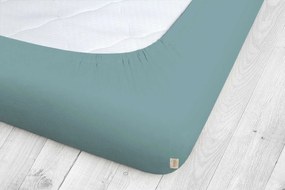 Jersey prostěradlo tmavě smaragdové na výšku matrace do 30 cm Velikost: 220 x 200