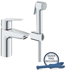Grohe QuickFix Start - Umyvadlová baterie s bidetovou sprškou, chrom 23123003