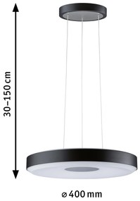 Paulmann 79517 Puric Pane, moderní závěsné svítidlo, 22W LED 2700K tříkrokové stmívání, prům. 40cm
