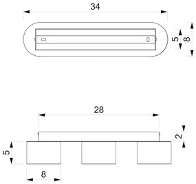 Stropní svítidlo Dixie, 3x růžové kovové stínítko, w