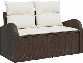 Sada zahradních pohovek 5 pcs 4-Seater Hnědá a krémová 3354577
