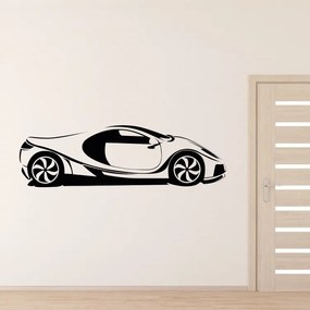 Závodní auto - vinylová samolepka na zeď 200x60cm