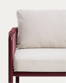 Červený/béžový hliníkový zahradní lounge set pro 4 osoby Omala – Kave Home
