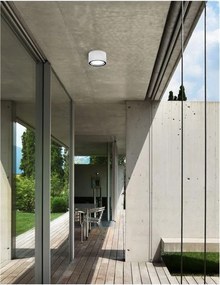NV 752462 Venkovní stropní svítidlo FOCUS bílý hliník skleněný difuzor LED GX53 7W 3000K 220-240V 77st. IP54 - NOVA LUCE