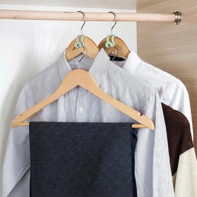 Domo Living Sada 8ks přídavných háčků na ramínka =  2x více místa, šedý semiš