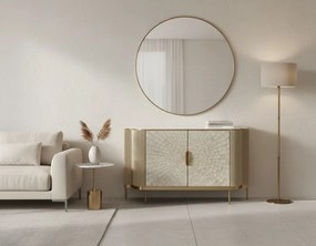 Komoda Stilig 150 cm slonovinová/zlatá