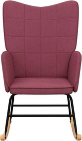 Houpací křeslo vínové textil 328015