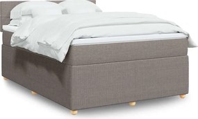 Box spring postel s matrací taupe 160x200 cm textil 3287511