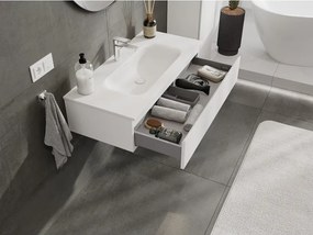 Mexen Orio, koupelnová skříňka 100 cm s umyvadlem Vela, 1 zásuvka, bílá matná, 91A10-10023-1-BF01-W23M01