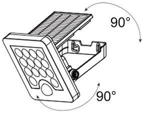 TOP LIGHT Světlo nástěnné Heleon PIR S, Černá
