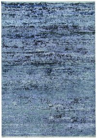 Diamond Carpets India, Ručně vázaný kusový koberec Diamond DC-KM Snowland, 365x550, modrá, chodba / předsíň