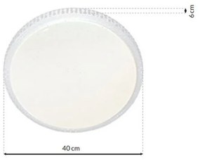 Stropní LED svítidlo Cruz, 1x LED 40w, 3000-6000k, w, s ovladačem