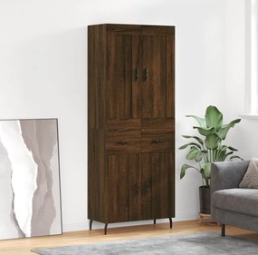 vidaXL Skříň highboard 69,5 x 34 x 180 cm kompozitní dřevo [3199892] Barva: hnědý dub