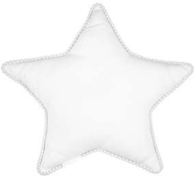 Cotton &amp; Sweets Boho polštář hvězda s bublinkami bílý 44 cm