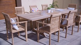 Nábytek Texim Faisal I. hranatý zahradní nábytek teak set 1+8