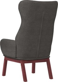 Relaxační židle tmavě šedá textil 341269