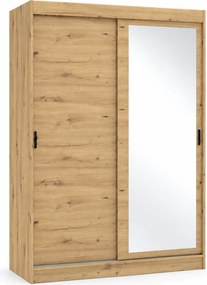 Šatní skříň Icedo se zrcadlem, dub artisan