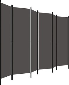 6dílný paraván antracitový 300 x 180 cm 320729