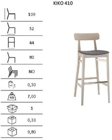 NábytekProNás Designová barová židle Kiko Sgabello 410