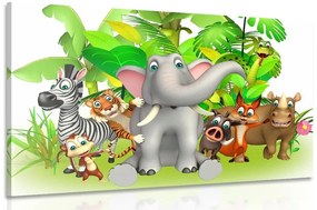 Obraz zvířátka z džungle - 120x80 cm