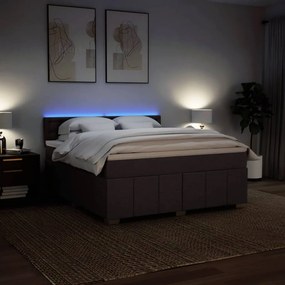 Box spring postel s matrací tmavě hnědá 180x200 cm textil 3289464