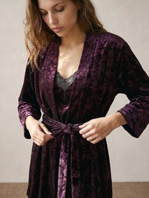 Sinsay - Jednobarevný kimono župan - burgundy