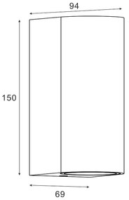 Zuma Line SJ20210-2W- Venkovní nást.svítidlo HARMONIA 2xGU10/35W/230V IP44 černá