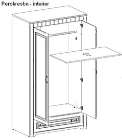 Šatní skříň 2-dveřová Atik, bílá