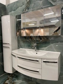 Kingsbath Vanessa White 120 koupelnová skříňka s umyvadlem