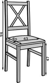 ADRK Furniture Židle Milo X CH-MIL-X-W-OP20