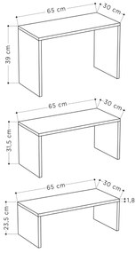KALLIOPE, konferenční stolek, bílý