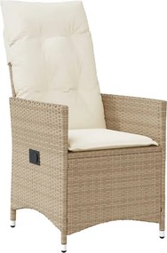 9dílný zahradní bistro set s poduškami béžový polyratan 3277246