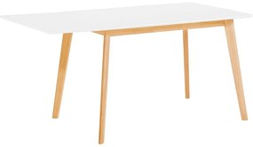 Jídelní stůl s bočním prodloužením 120/155 x 80 cm bílý MEDIO Beliani
