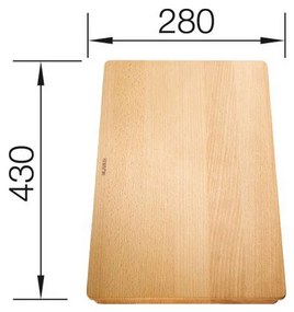 Blanco - Krájecí deska Subline, 280x430 mm, buk 514544