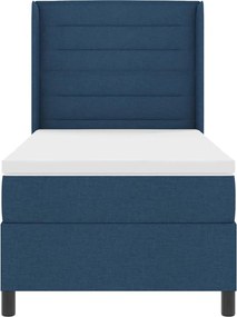 Postel s boxspringem s polštářem Modrá 200 x 90 cm textil 3341566