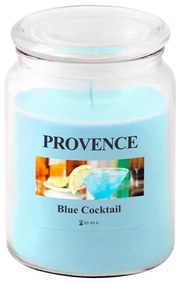 Svíčka ve skle s víčkem BLUE COCKTAIL