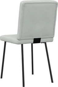 Jídelní židle 4 ks světle šedé samet 3315286