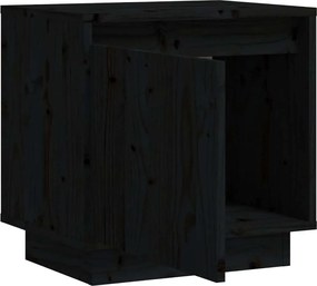 vidaXL Noční stolky 2 ks 40 x 30 x 40 cm masivní borové dřevo [813314] Barva: Černá