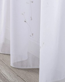 Záclona na řasící pásce Wave barva bílá látka poloprůhledná, pletený vzor, vzorované