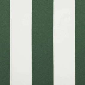 Stahovací markýza Zelená a bílá 400 × 300 cm Polyester a hliník 3330719