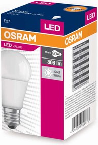 OSRAM LED žárovka VALUE Classic 9 W A60 studená bílá