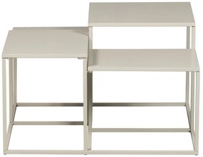 Hoorns Světle šedý kovový konferenční stolek Ida 75 x 75 cm