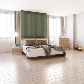 IDZ Postel GALAXY 160x200 cm, Dub Hikora/Bílá
