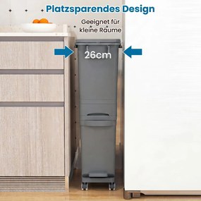 Costway Multifunkční odpadkový koš kuchyňský odpadkový koš